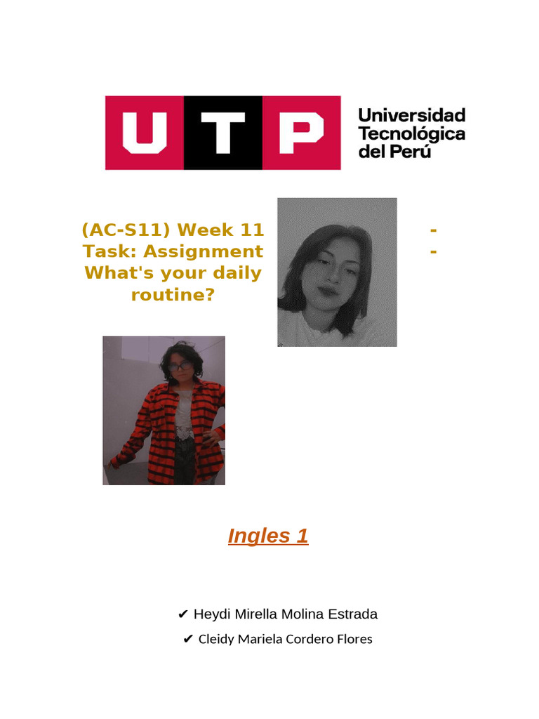 (AC-S11) Week 11 - Task Assignment - What's Your Daily Routine | PDF