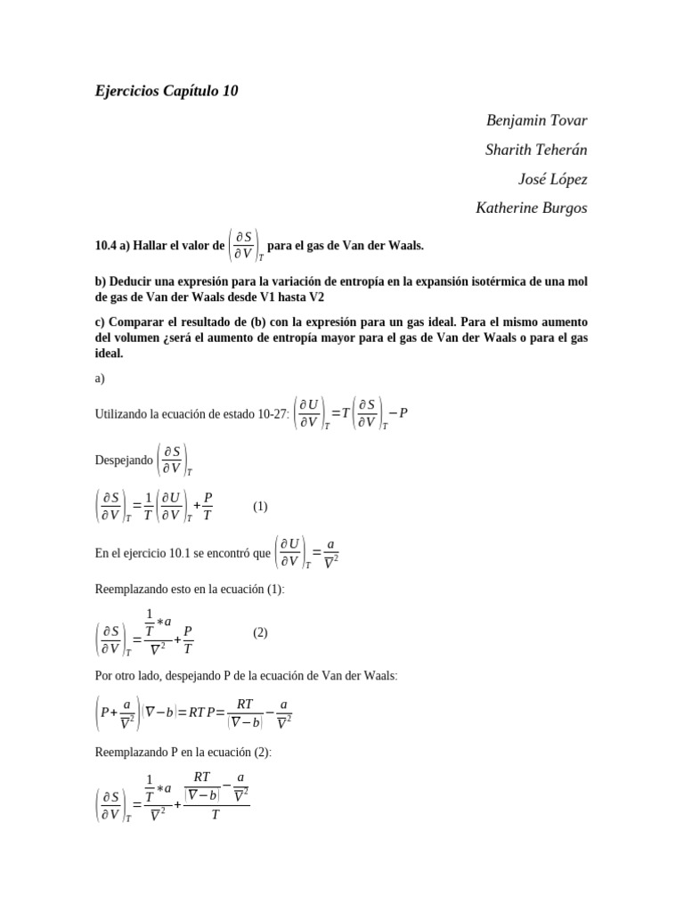 Ejercicios Capítulo 10 | PDF