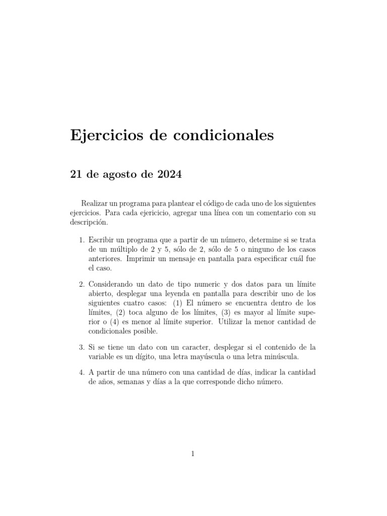 MNyP Ejer01 Cond y Func | PDF