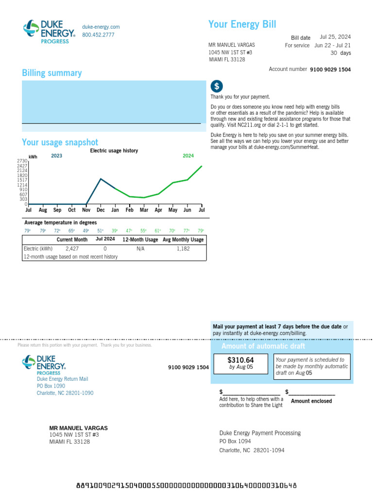 Duke Energy Bill | PDF
