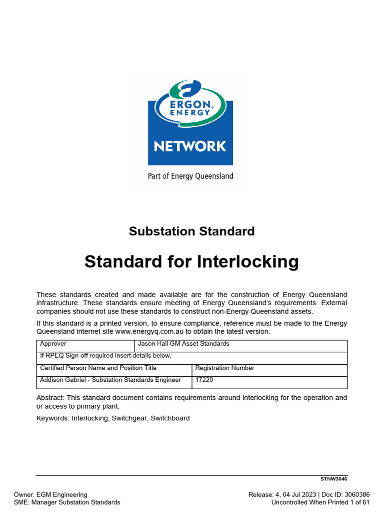 Standard For Interlocking 3060386 | PDF