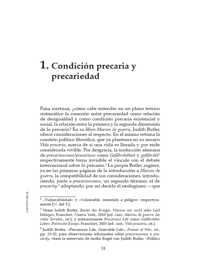 BA T7 Lorey 2016 Condicion Precaria y Precariedad - Gobierno | PDF ...