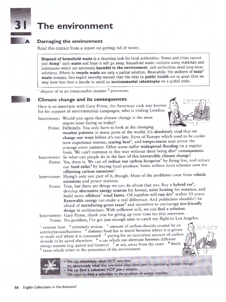 Vocabulary :environment | PDF