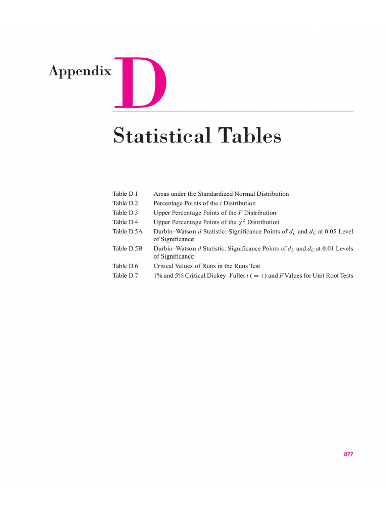 Statistical Table | PDF