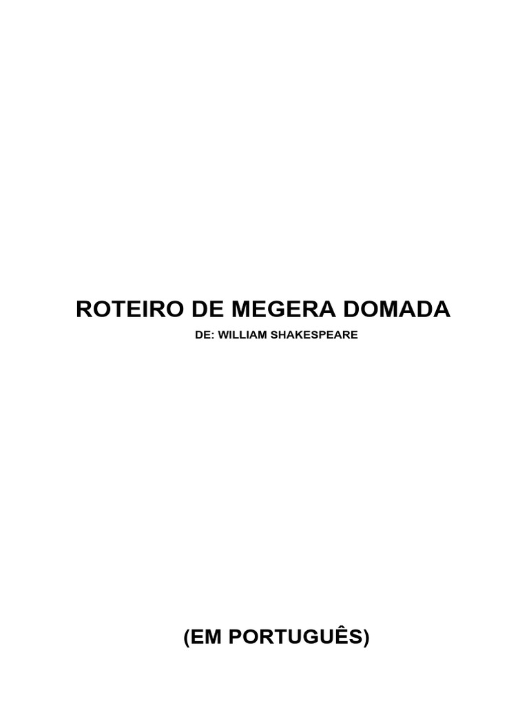 Megera Domada - Roteiro | PDF