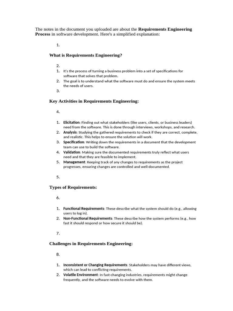 Requirements Engineering | PDF