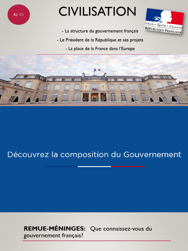 Structure Du Gouvernement Français | PDF