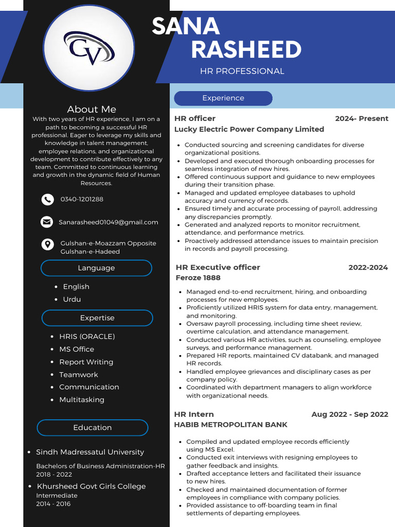 Sana Rasheed-HR | PDF