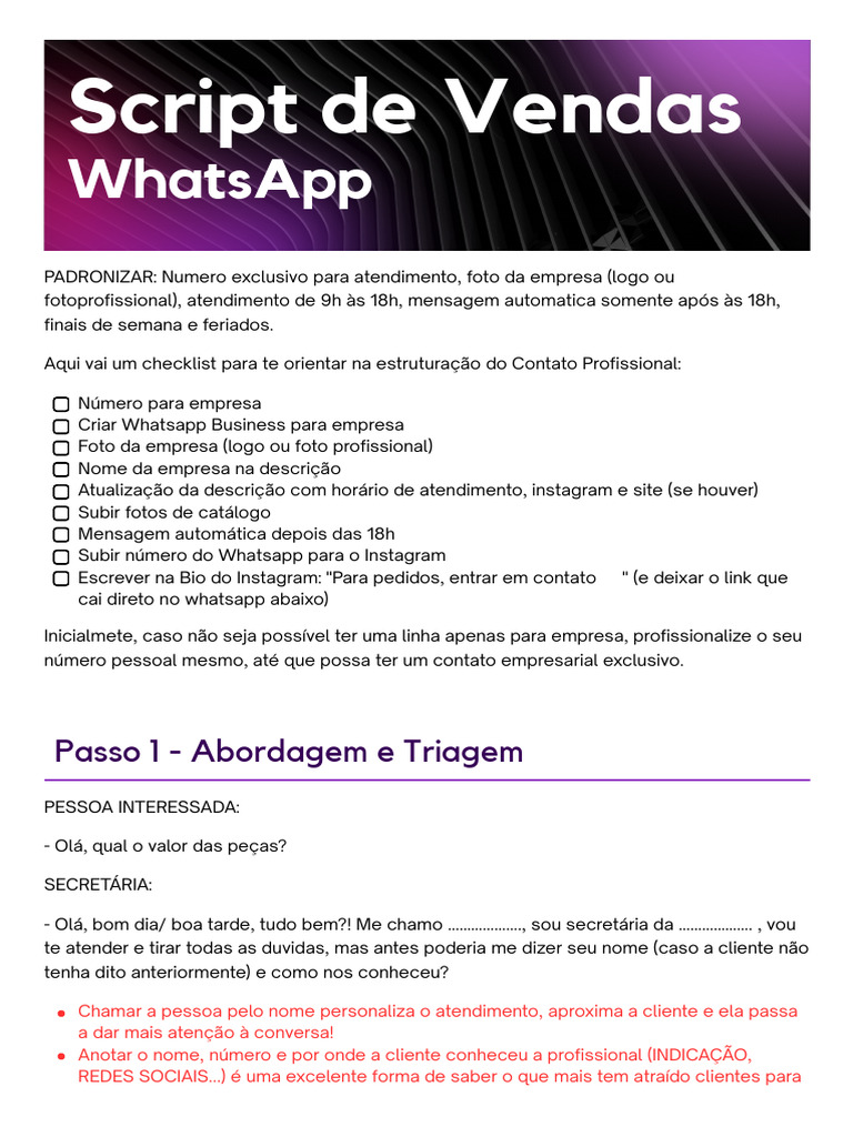 Script de Vendas - Lays Gama | PDF