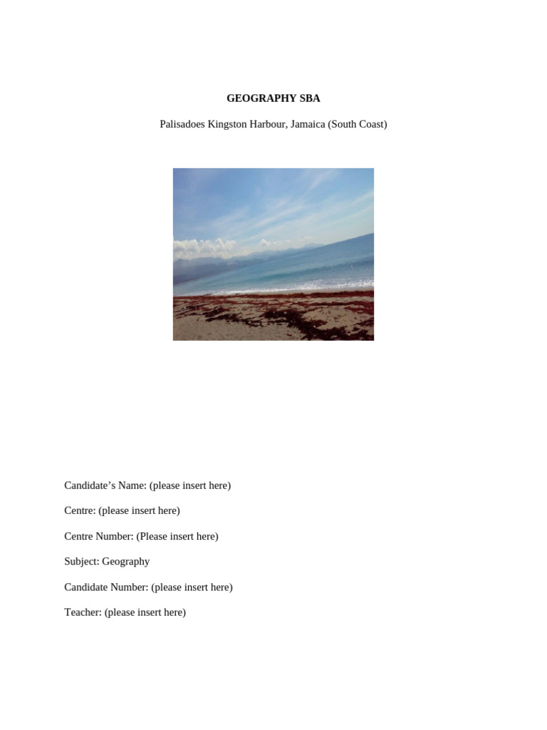 qL5WXDhUpv - Geography SBA For Shamhall Bennett | PDF | Coast ...