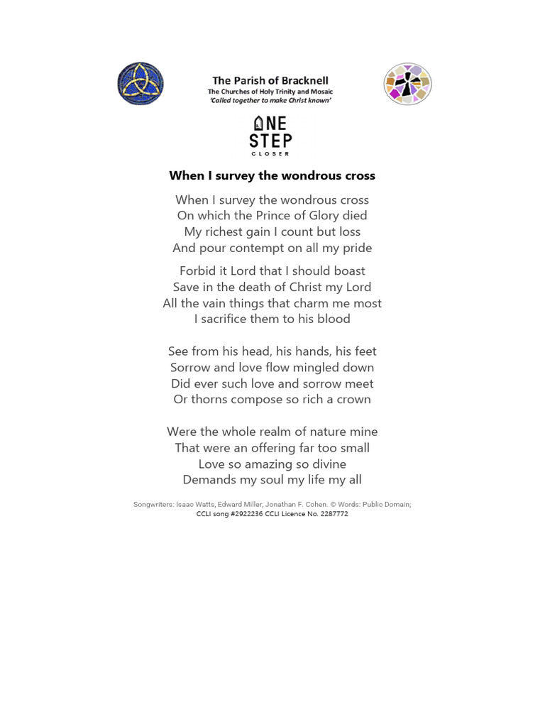 Walk of Witness Song Sheet | PDF