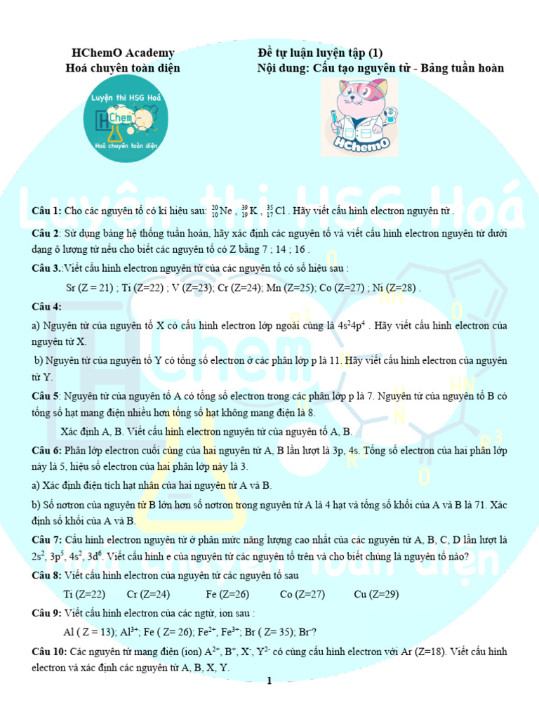 Hchemo de Tu Luan Luyen Tap 1 Dap An Tu Tra Cuu Nhe | PDF