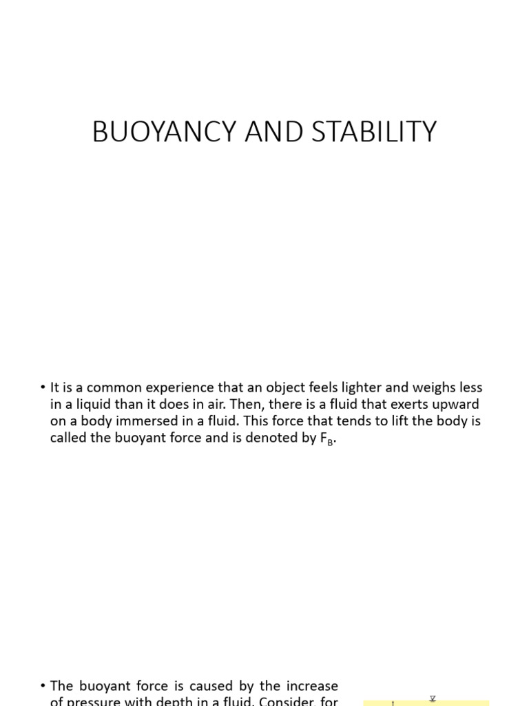 Buoyancy and Stability | PDF