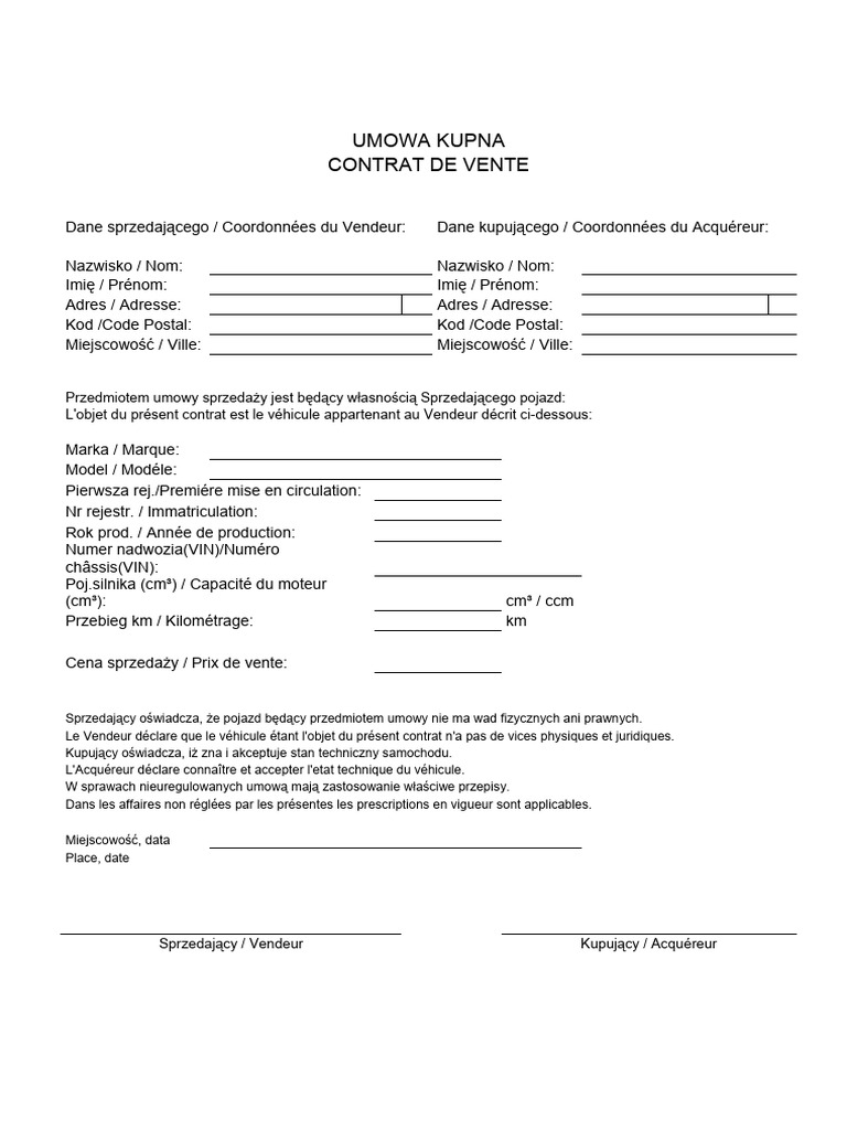 Umowa PL-FRFFF | PDF