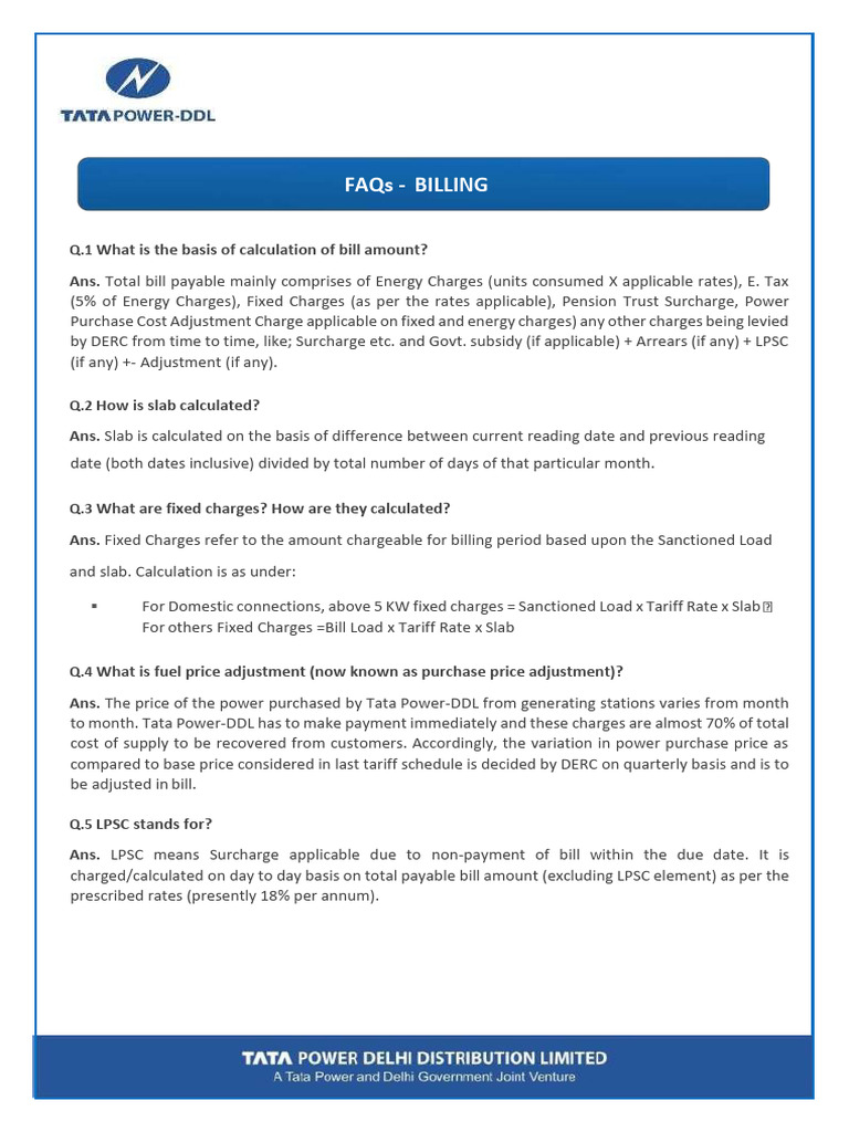 Billing FAQs Oct 2020 | PDF