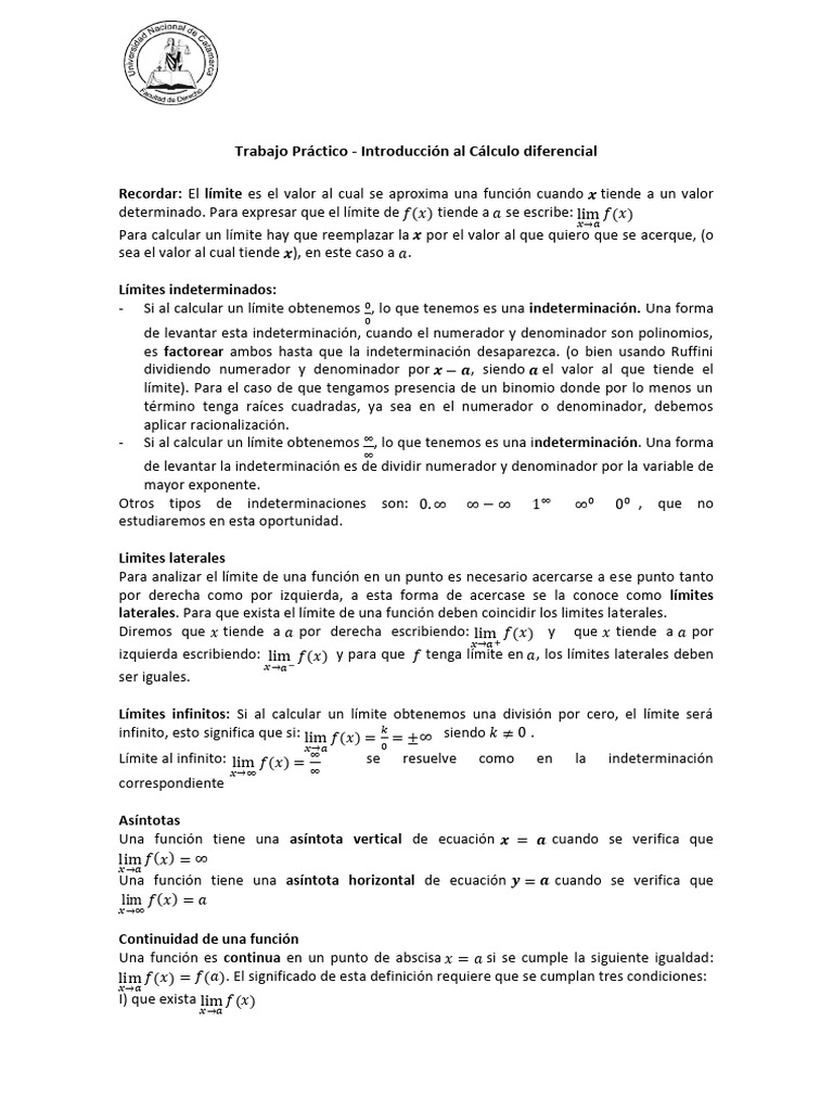 Introducci-N Al Calculo | PDF