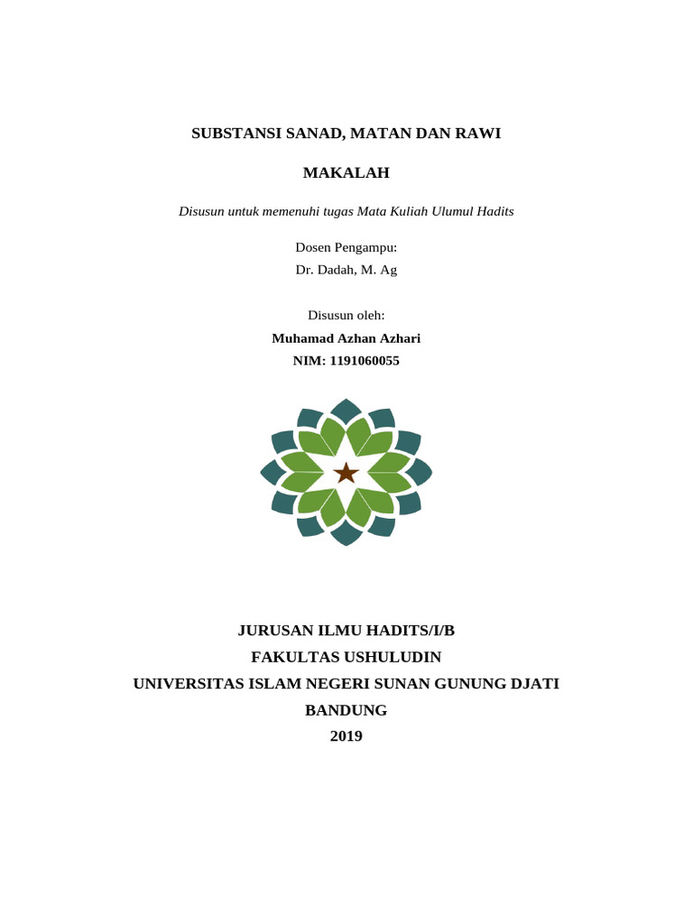 Makalah Matan Rawi Sanad | PDF