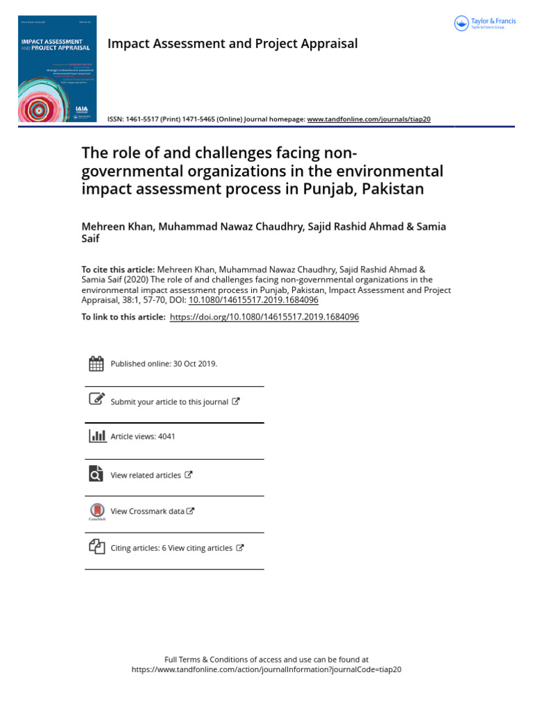 The Role of and Challenges Facing Non-Governmental Organizations in The ...