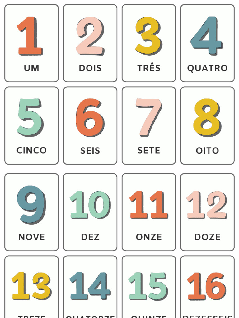 Números de 1 á 20 | PDF