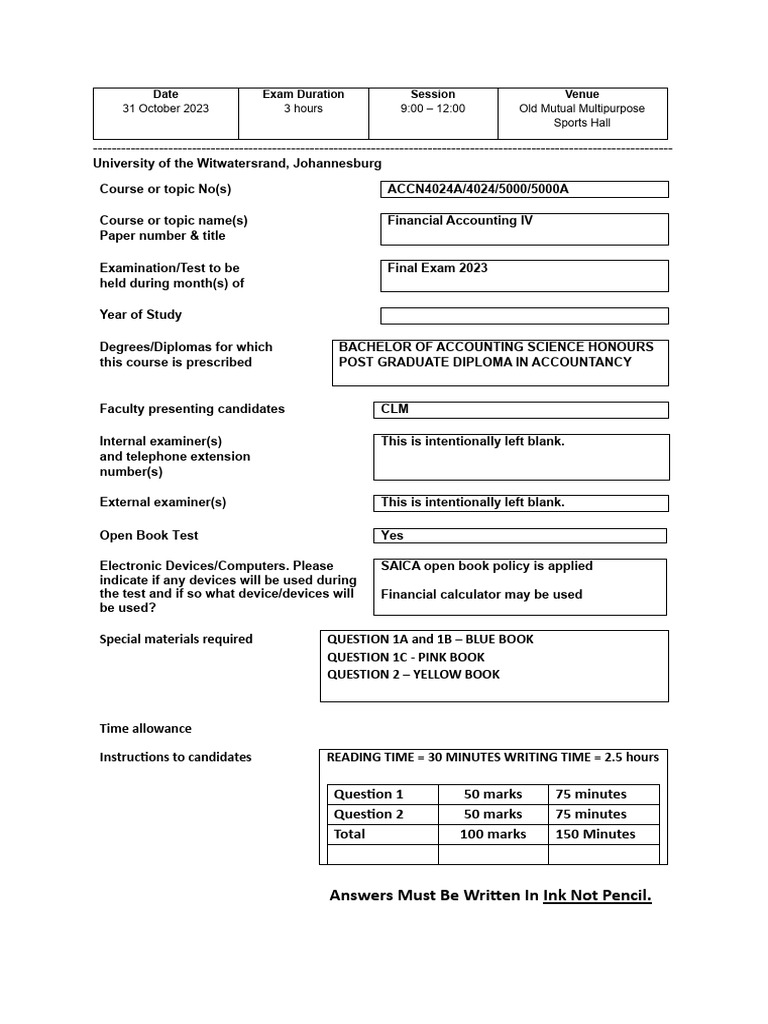 Fin Acc IV November 2023 - Scenario - FINAL | PDF