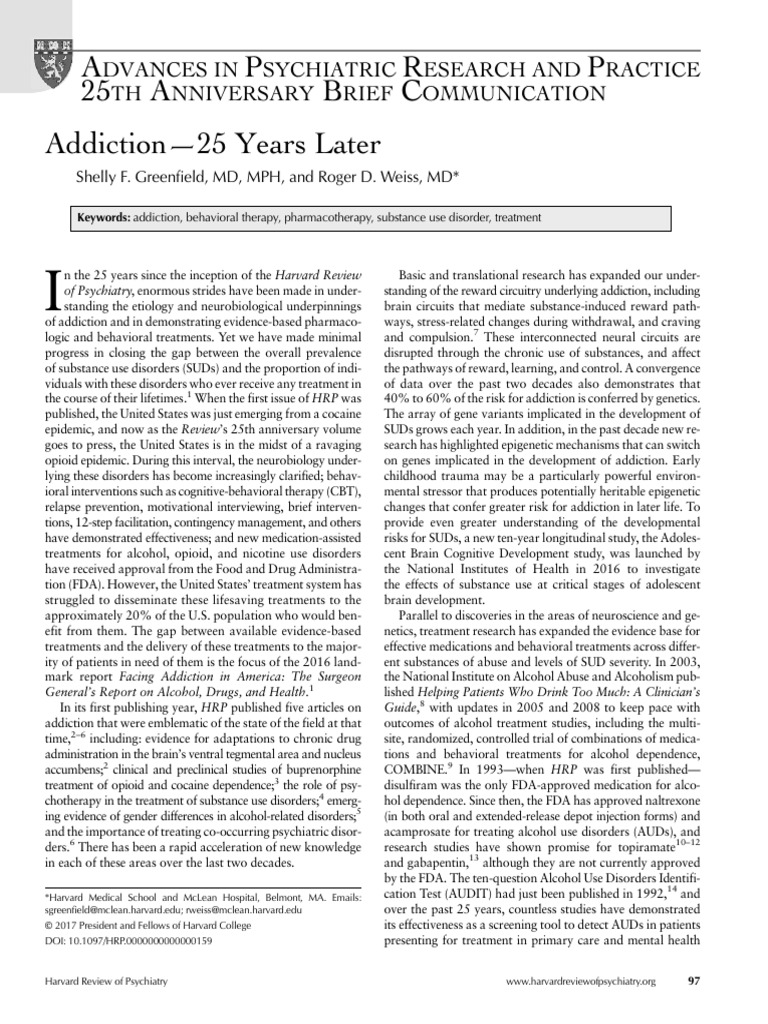 Addiction 25 Years Later.1 | PDF Addiction 25 Years Later.1 | PDF