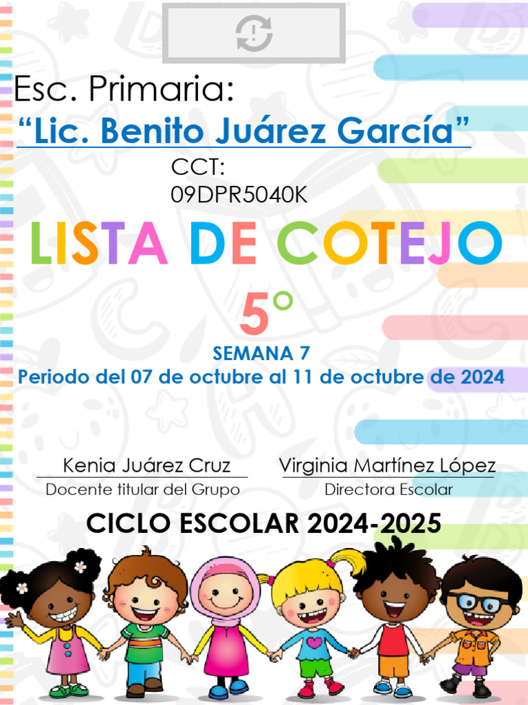 5° Sem07 Lista de Cotejo Darukel | PDF