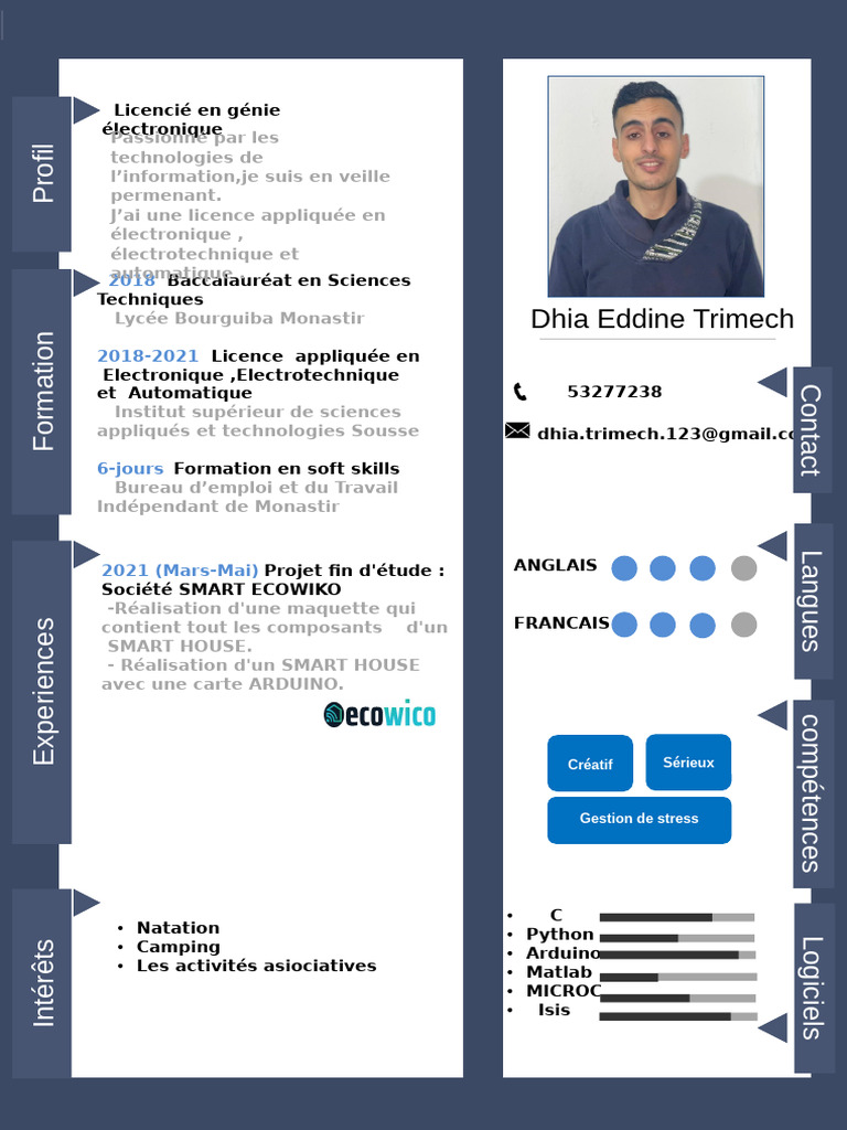 CV Dhia TN - Copie | PDF