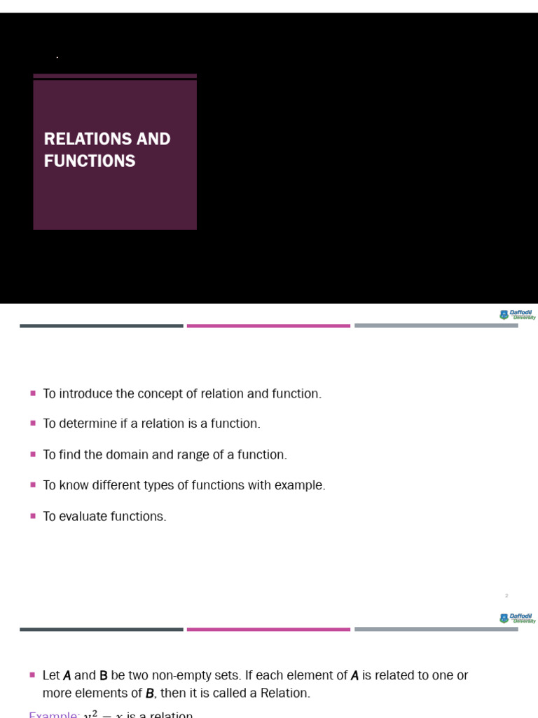 Relations and Functions - MAA | PDF