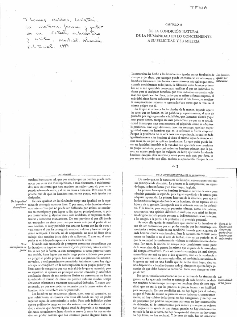 El Leviatán de Hobbes | PDF