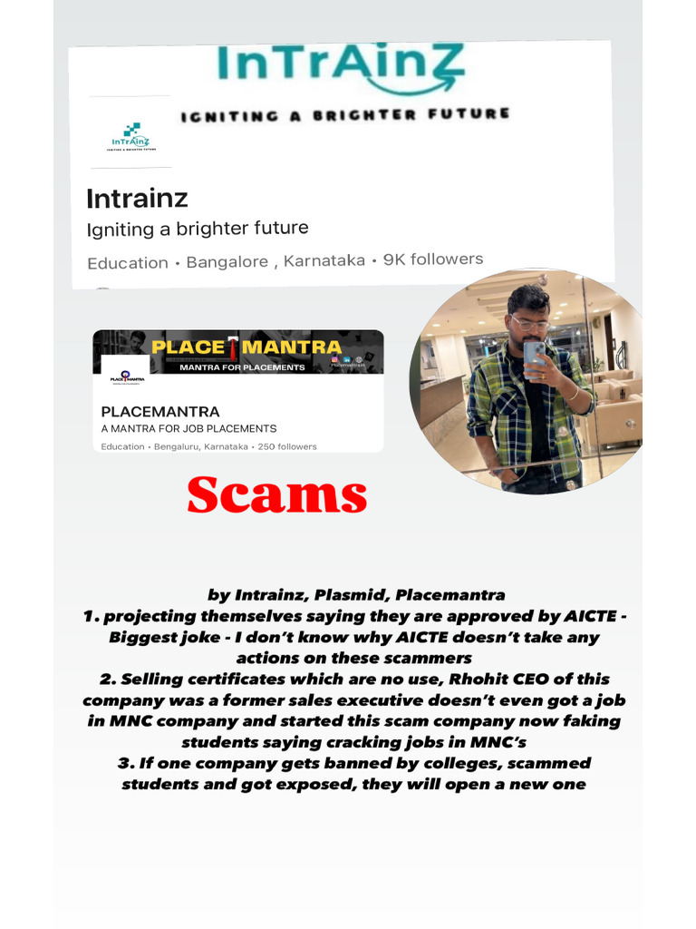 Scams Exposed by Victim Intrainz Innovation Plasmid Innovation Place ...