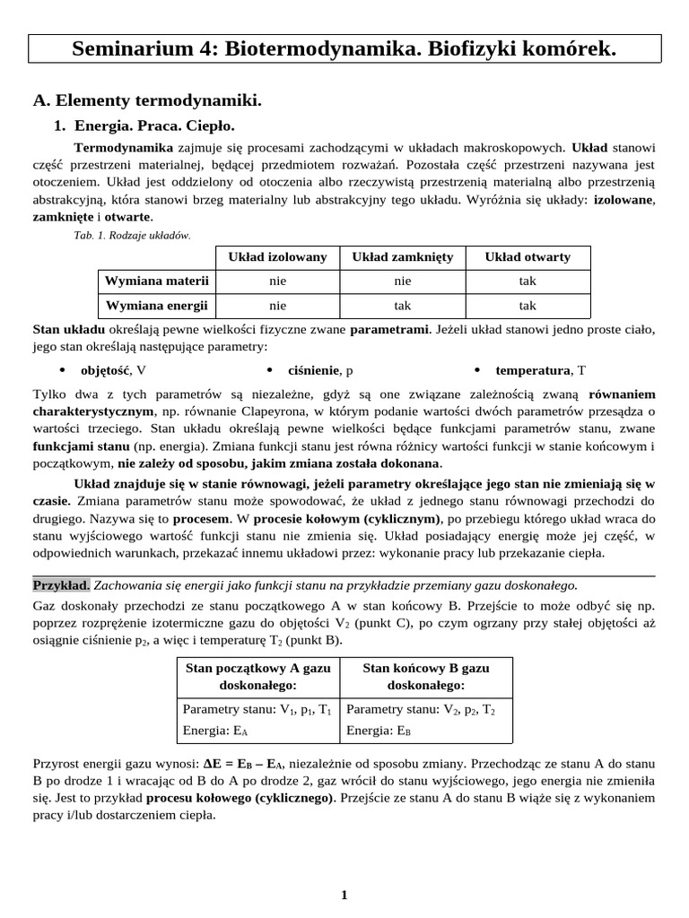 Biofizyka sem. 4 | PDF
