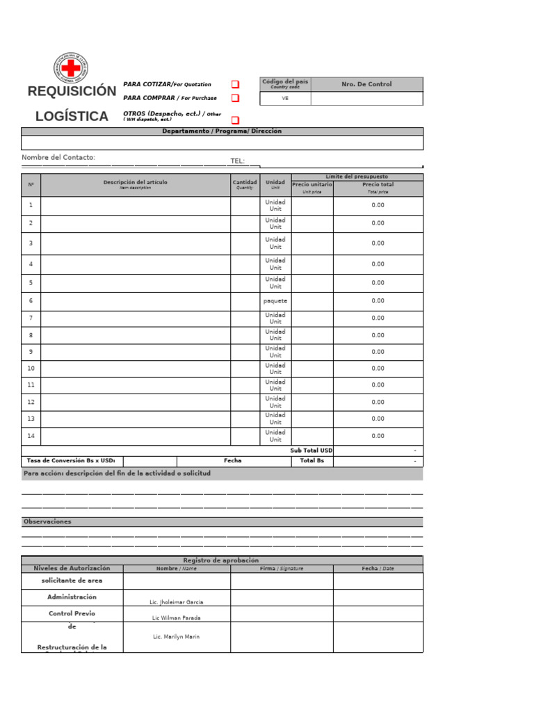 Formato de Requisicion | PDF