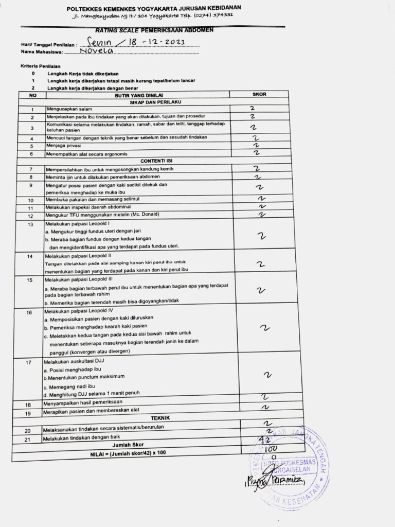 Dops Pemeriksaan Abdomen BD 7012 | PDF