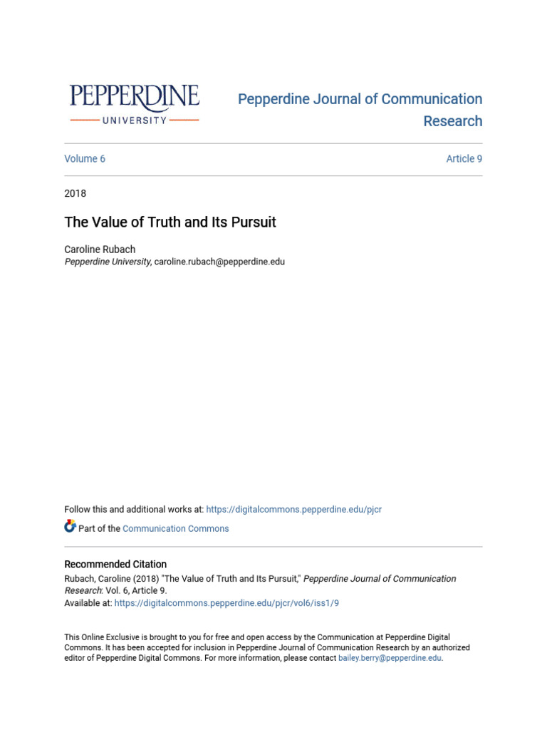 The Value of Truth and Its Pursuit | PDF | Truth | Plato