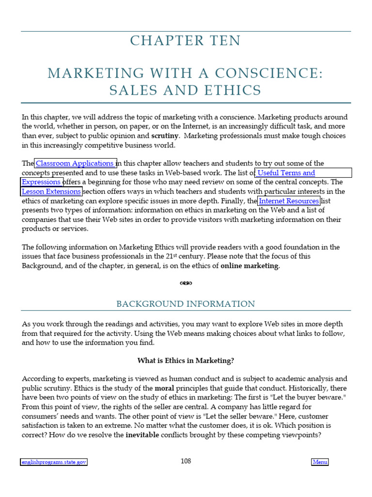 Business Ethics Ch10 | PDF