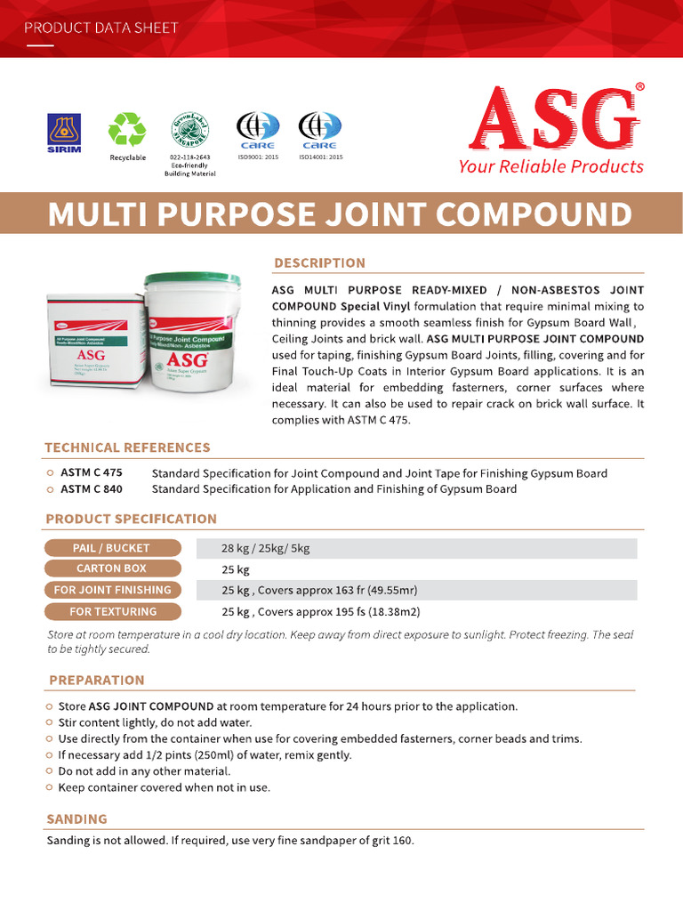 ASG_PDS_Joint-Compound | PDF