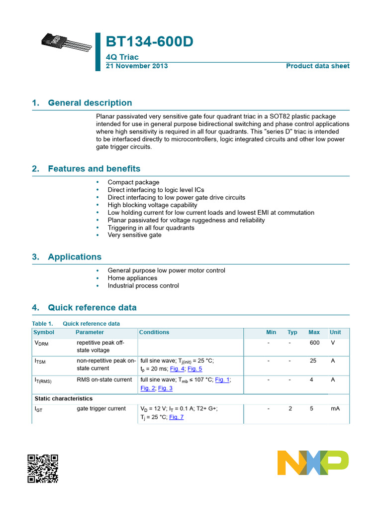 General Description: 4Q Triac | PDF