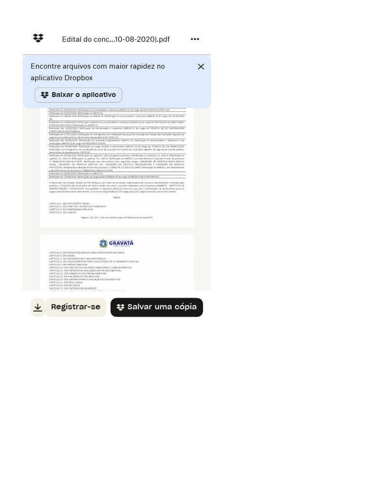 Edital Do Concurso (Retificado em 10-08-2020) | PDF