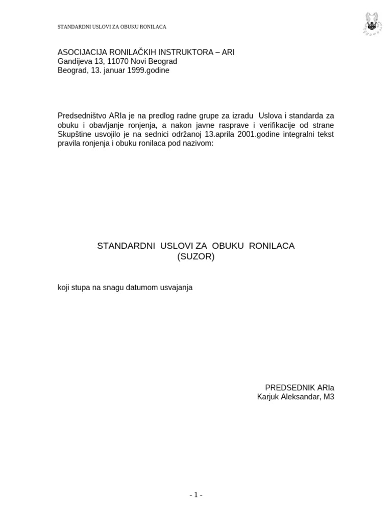 UZOR Novi Predlog 1 | PDF