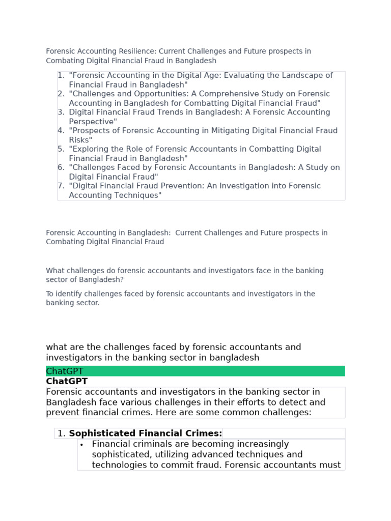 Forensic Accounting | PDF