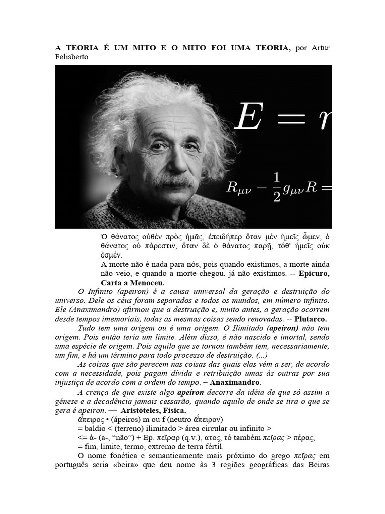A Teoria É Um Mito e o Mito Foi Uma Teoria | PDF | Raciocínio dedutivo ...