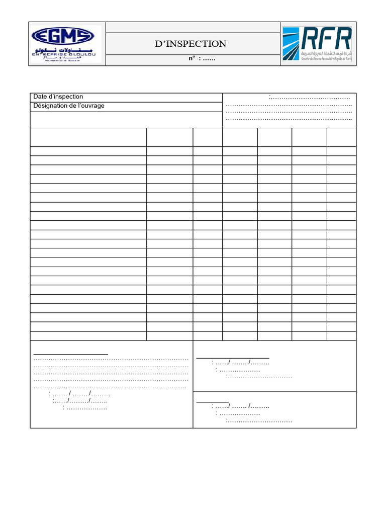 Fiche D'inspection CHAPE | PDF