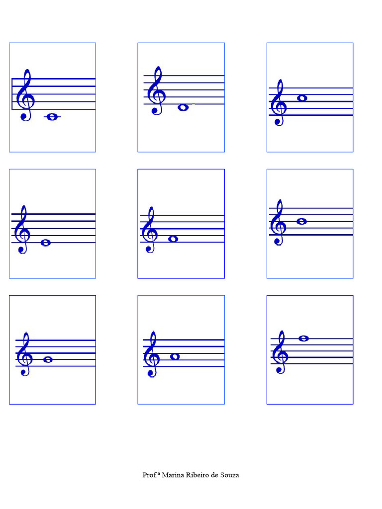Baralho Notas Clave de Sol e Fá | PDF
