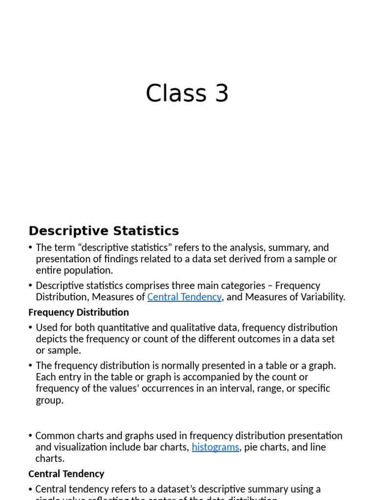 Descriptive Statistics Overview | PDF | Probability Distribution | Machine Learning