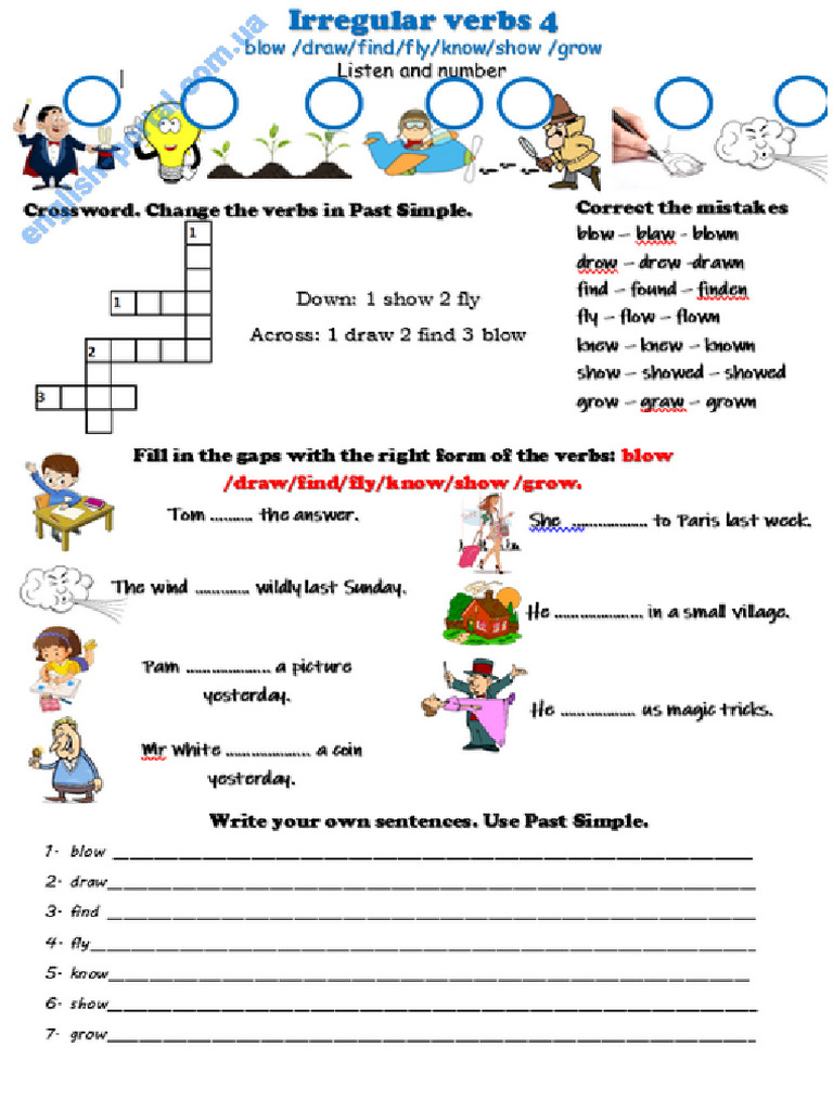 Irregular Verbs 4 Worksheet | PDF