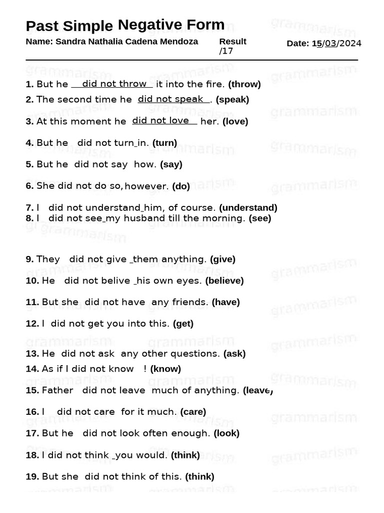 Past Simple Finish | PDF