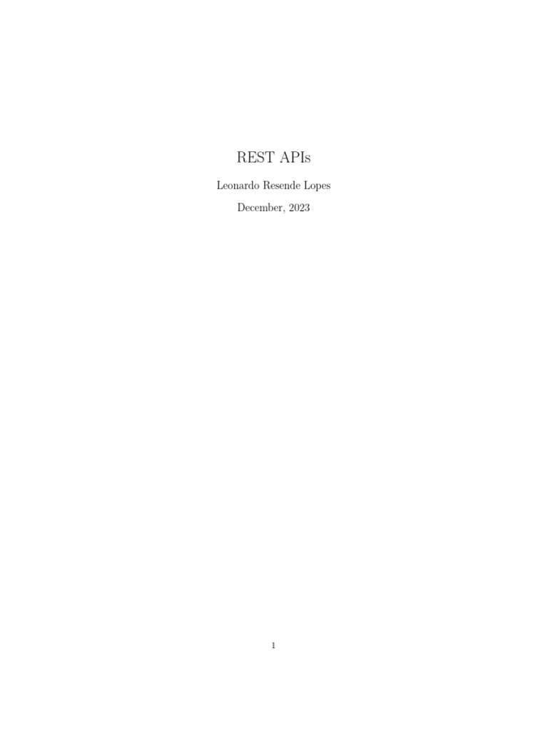 Restful Apis | PDF Restful Apis | PDF