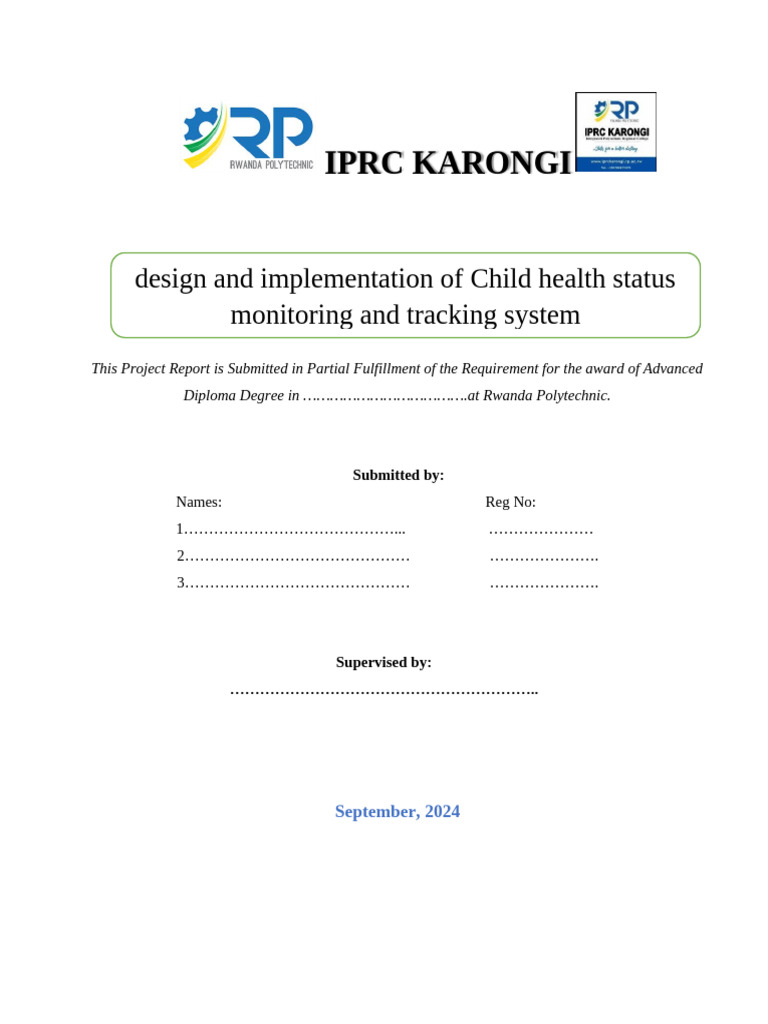 Design and Implementation of Child Health Status Monitoring and ...