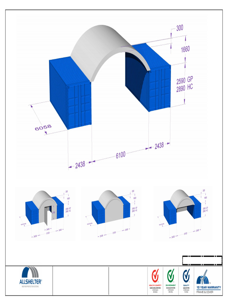 All Shelter Technical Drawings Container Mounted Dome Shelters PDF ...