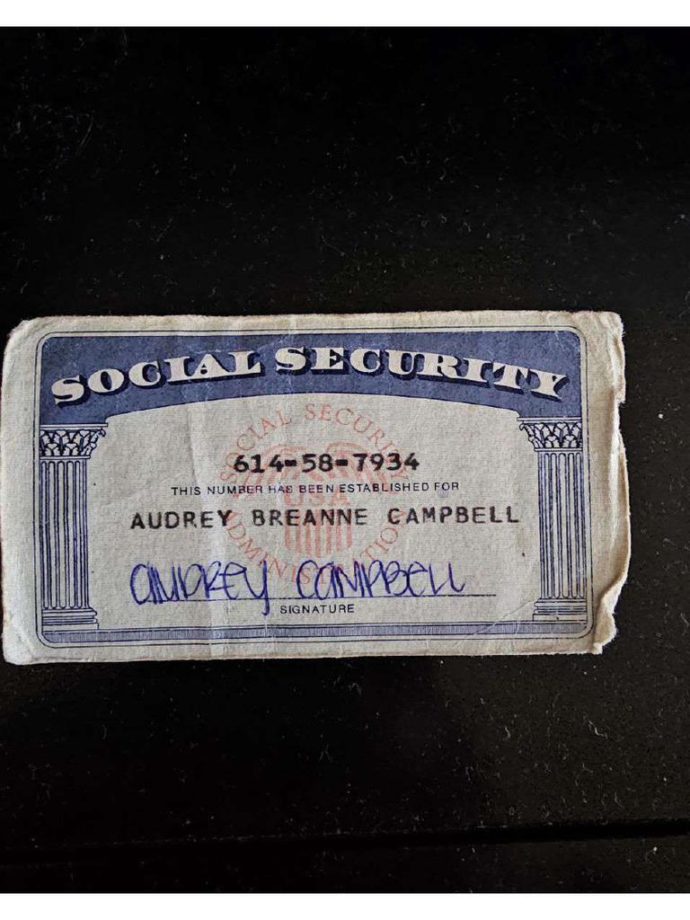 Audrey SSN Card | PDF
